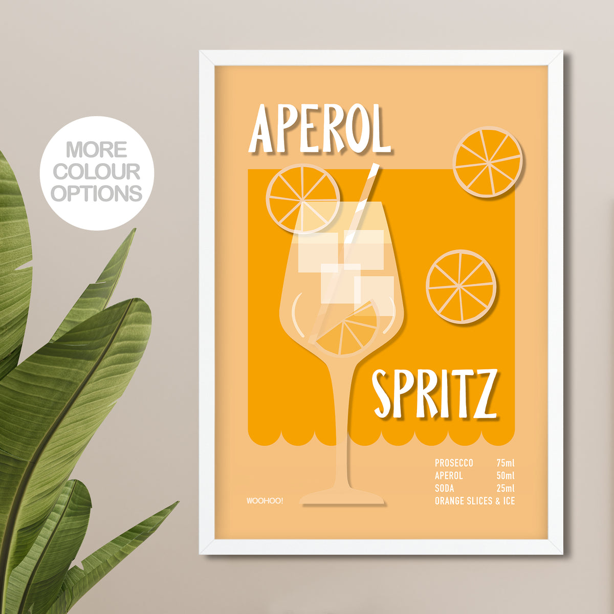 APEROL SPRITZ PRINT - 4 colour options – woohooprints