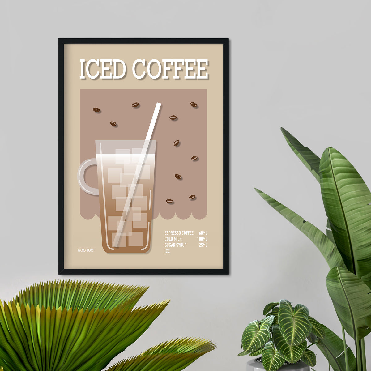 ICED COFFEE PRINT - 3 colour options – woohooprints
